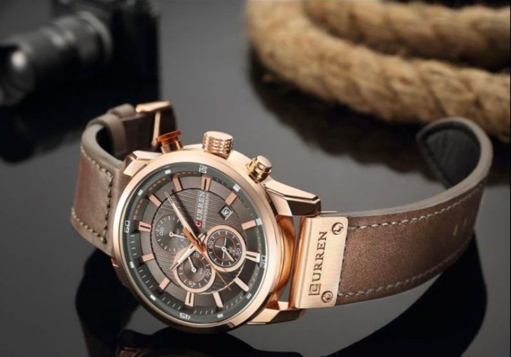 Montre Curren Deluxe Cuir - Marron / Gold - TECH ACCESS DAKAR